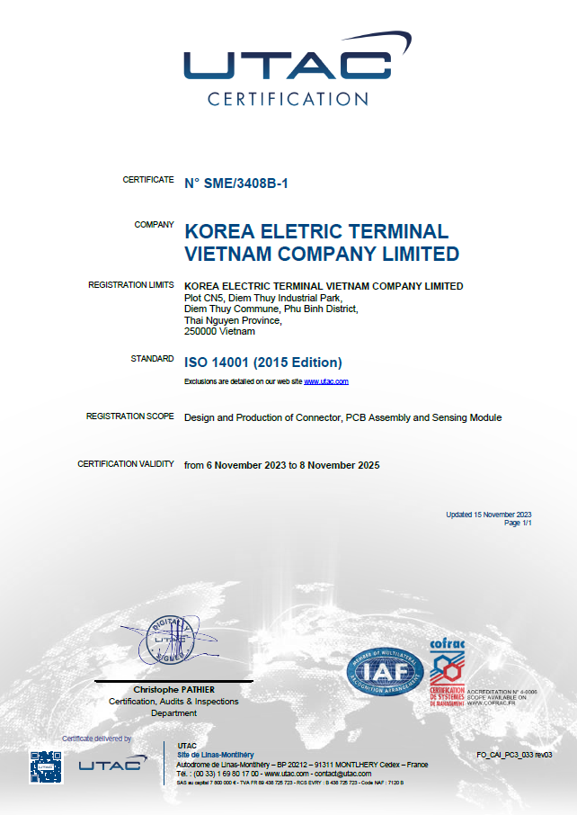 System Certification | Certification | Company | KET