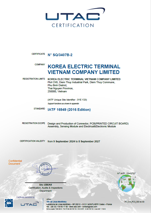 System Certification | Certification | Company | KET